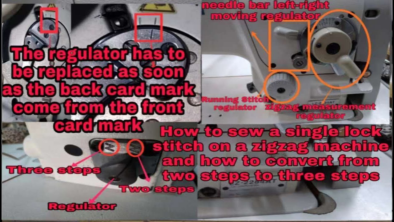 How to sew a single lock stitch on a zigzag machine and how to convert ...