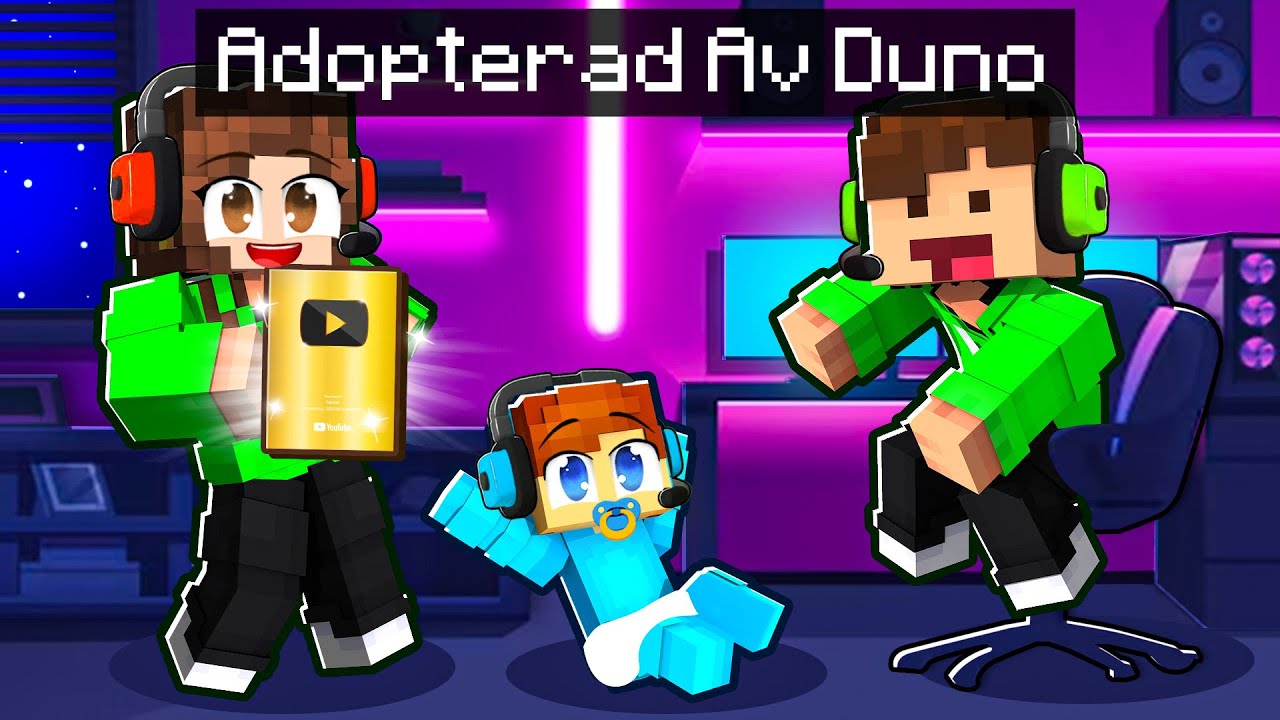 Adopterad Av En DUNO FAMILJ i Minecraft! - YouTube