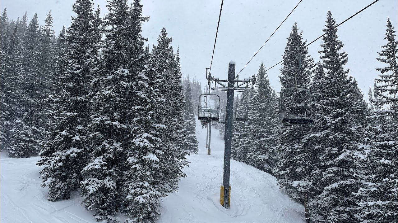 Breckenridge powder day 2023 (camera 2) - YouTube