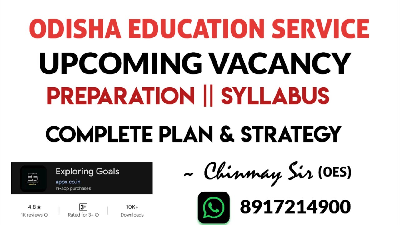 OES || ODISHA EDUCATION SERVICES || SYLLABUS || PLAN || VACANCY ...