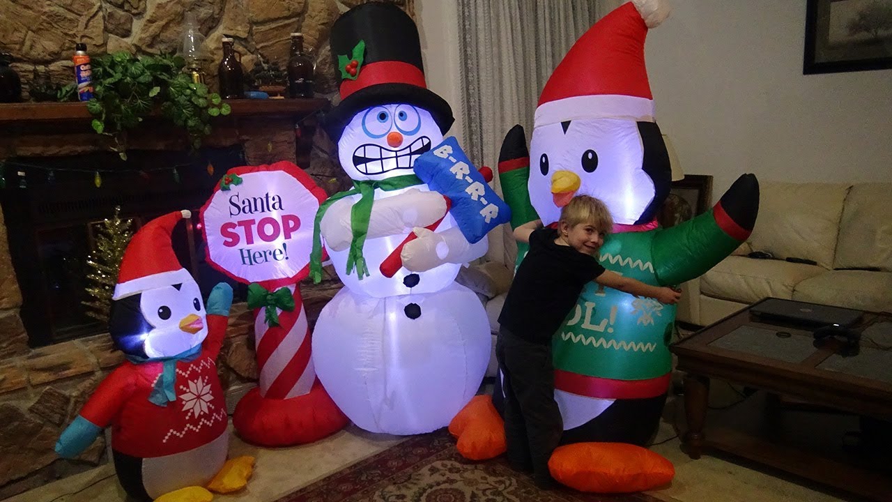 🐧Max's New Shivering Penguin Holiday Inflatable! Unboxing New Christmas ...