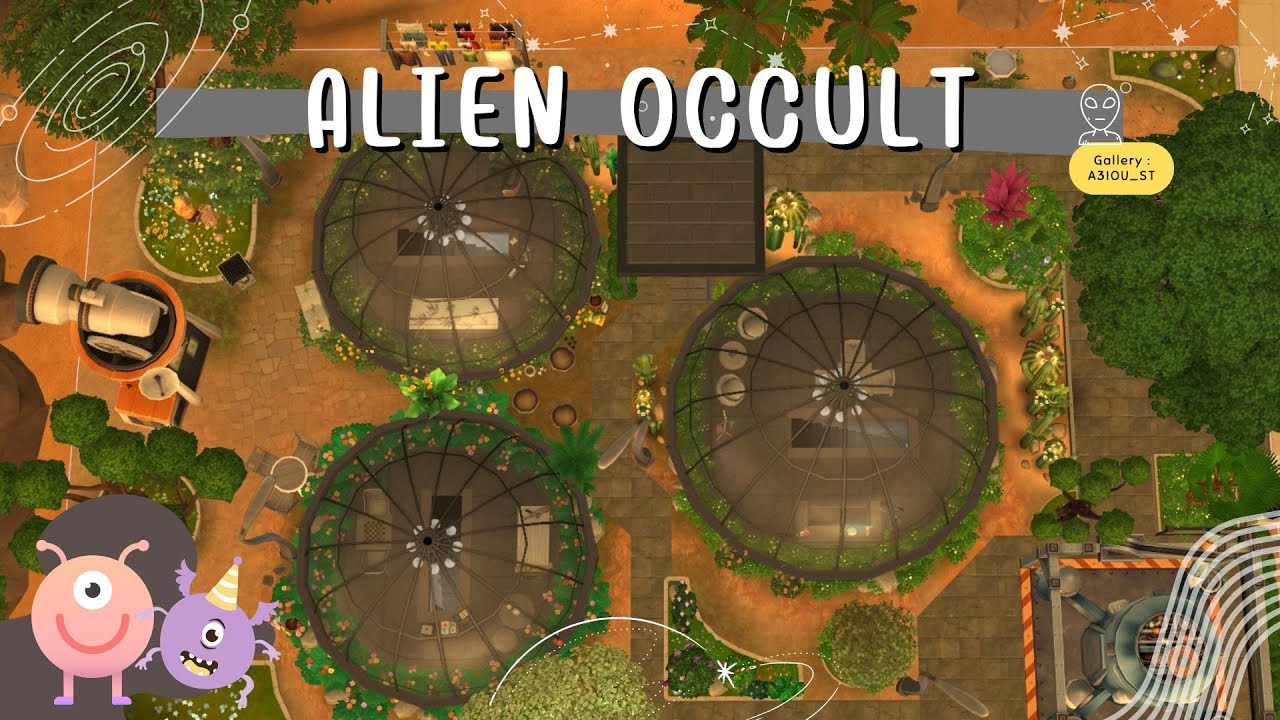 The Sims 4 | Alien Occult 👽 | บ้านสีเทาของเอเลี่ยนน้อย | No cc - YouTube