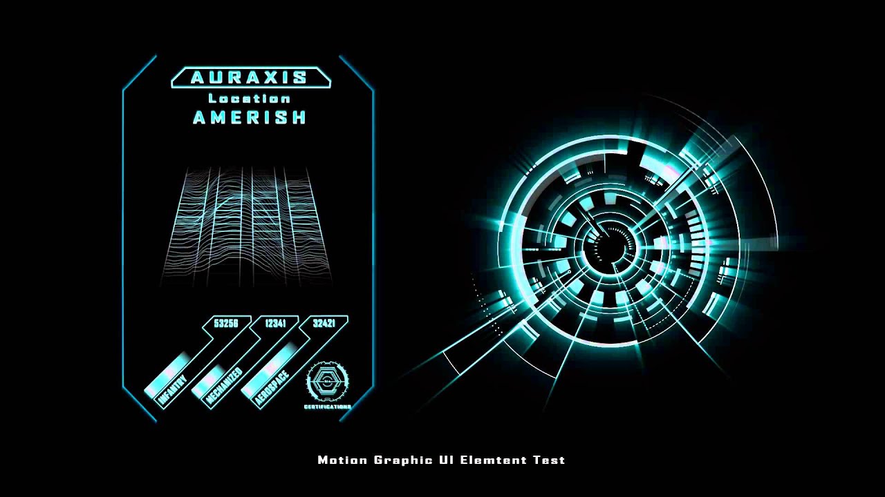 Motion Graphic UI Element Distortion Test - YouTube