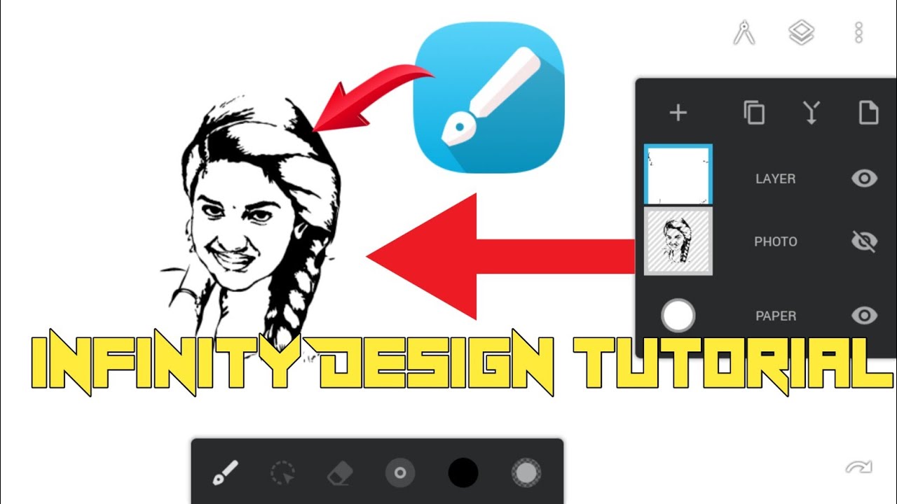 How to edit photo in Infinity Design app | how to draw photo - YouTube