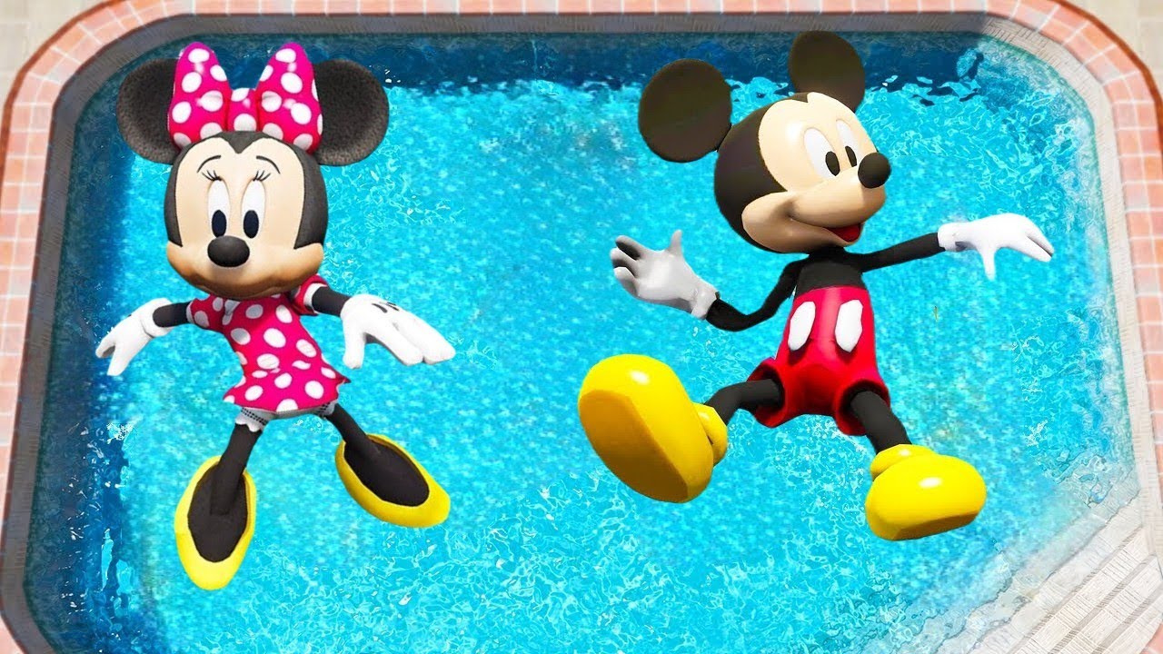 GTA 5 Mickey Mouse vs Minnie Mouse - Jump Fails | Ragdolls | Funny ...