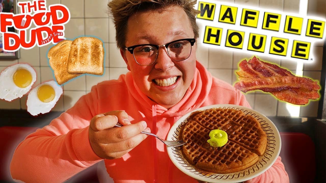 TRYING WAFFLE HOUSE FOR THE FIRST TIME!!! | Food Dude Ep 9 - YouTube