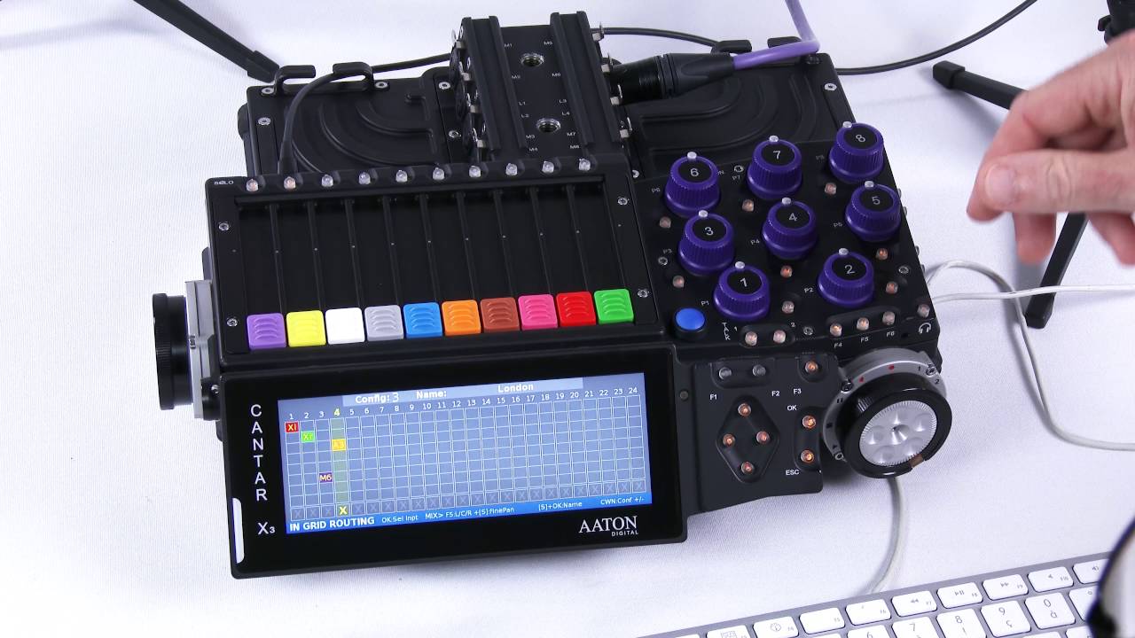 Aaton Digital - CantarX3 (3/7) - Demo Menu "In Grid Routing" - How to ...