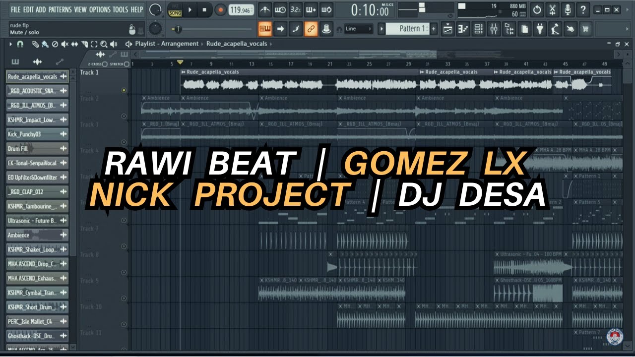 Breakdown FLP Rawi beat | Gomez lx | Nick Project | Dj Desa ( Tutorial Slow Remix )😱 - YouTube