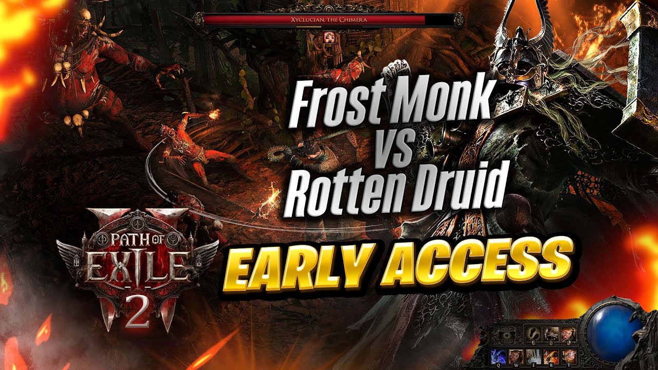Path of Exile 2: Frost Monk Takes Down Rotten Druid! - YouTube