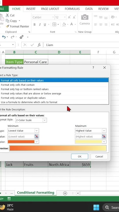 Level Up Your Excel Game! 🎯 Unique Conditional Formatting Tips You Can't Miss! 🚀 #excel #shorts ...