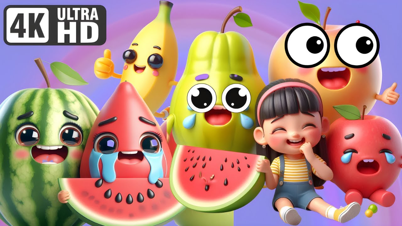 🍉 The Fruit Friends Song! Baby Nursery Rhymes & Kids Songsl Apple ...