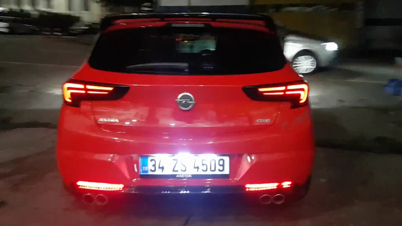 Opel Astra k plaka led uygulaması - YouTube