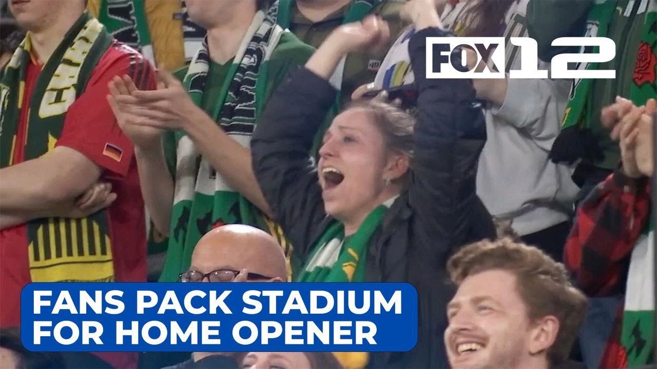 Portland Timbers fans fill Providence Park for home opener - YouTube
