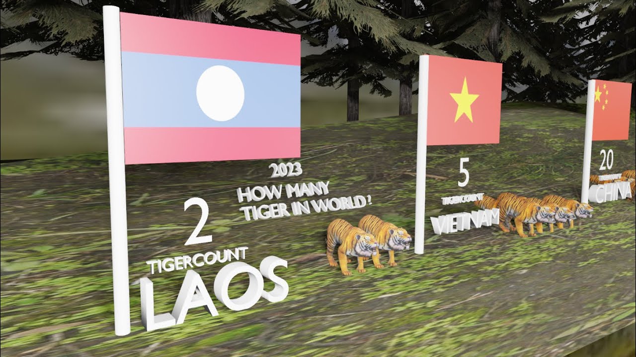 tiger population in world by country 2023 - YouTube
