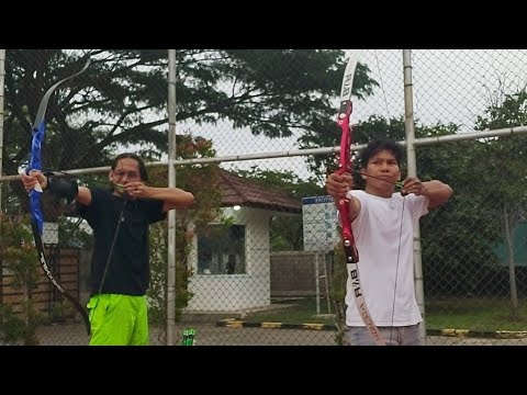 Latihan memanah jarak 15 meter, horsebow vs recurve bow - YouTube