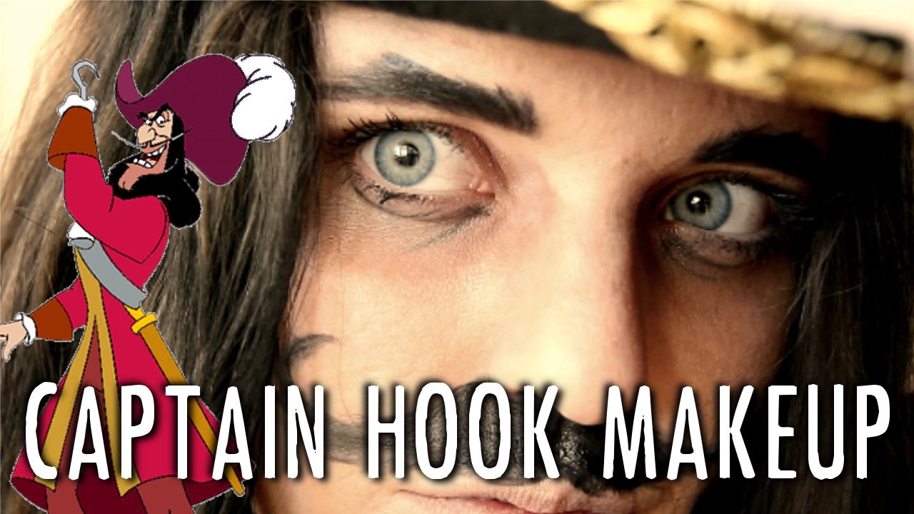 CAPTAIN HOOK HALLOWEEN MAKEUP - YouTube
