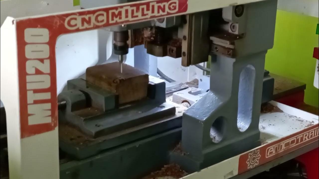 Tutorial setting nol benda kerja CNC Milling MTU 200 Amcotrain - YouTube
