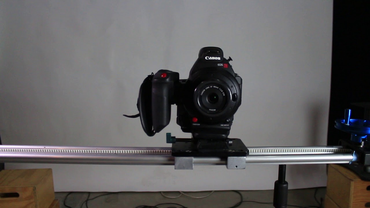 Motorized slider with a C100 M2 test - YouTube