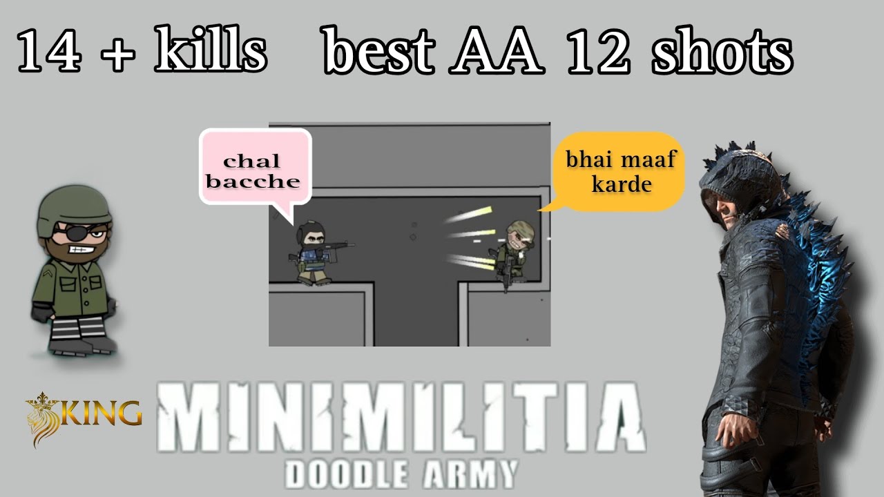 best AA 12 shots || mini militia || crow gaming - YouTube