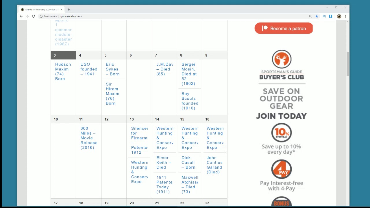 USO founded in 1941 - Firearm History at GunCalendars.com - YouTube