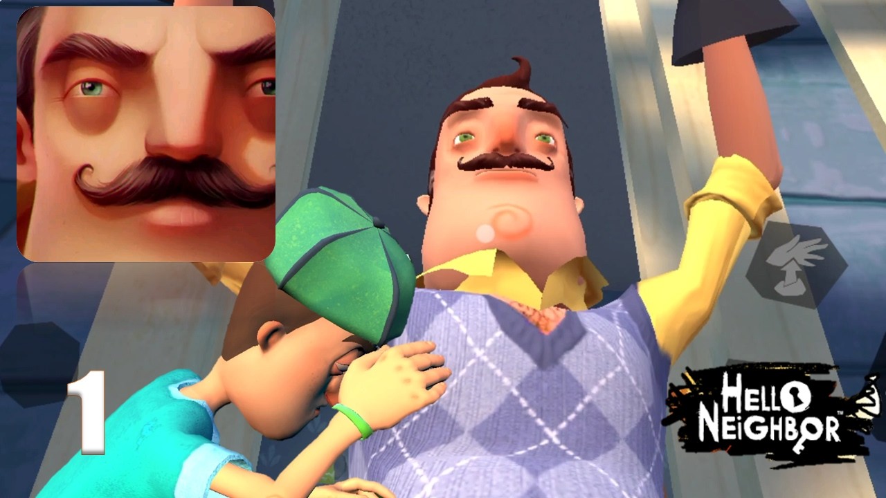 Hello Neighbor~ Gameplay walkthrough 1- Horror game (iOS Android) - YouTube