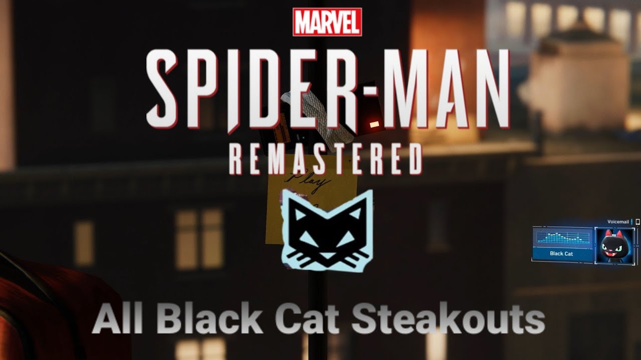 Marvel's Spider-Man Remastered - All Black Cat Steakouts - YouTube