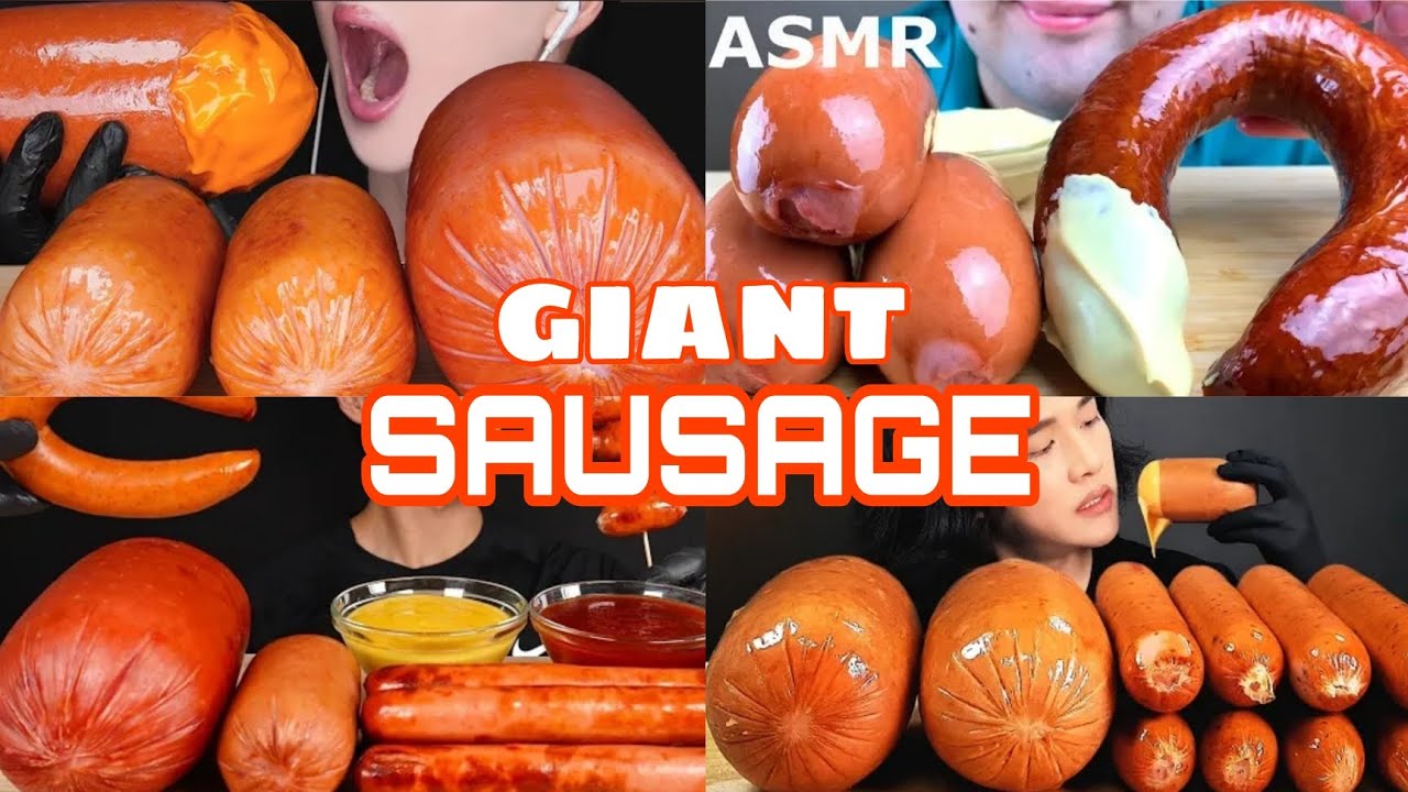 ASMR Feast: GIANT SAUSAGE Mukbang | Tasty and Juicy - YouTube