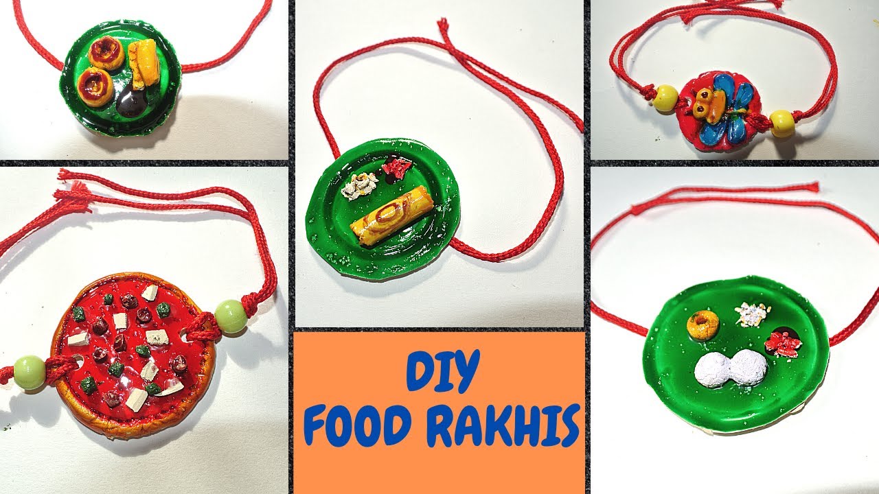 SiM || Diy Food Rakhis / How to make rakhi at home / Rakhi making ideas ...