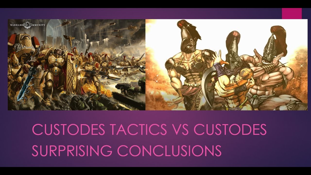 Adeptus Custodes - Custodes vs Custodes tactics - YouTube