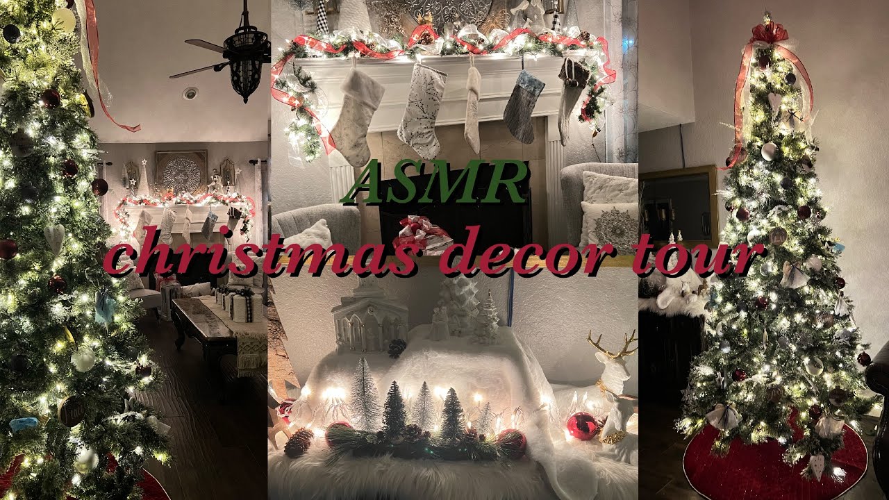 ASMR | Christmas Decor Tour 🎄 ️ (tapping & scratching) - YouTube