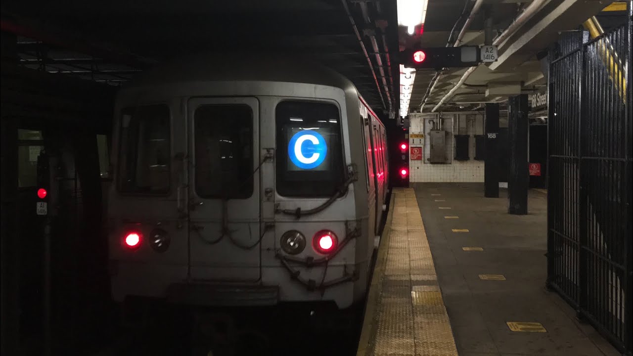 NYC Subway: R46’s (A/C) pulling up and Out of 168 St - YouTube