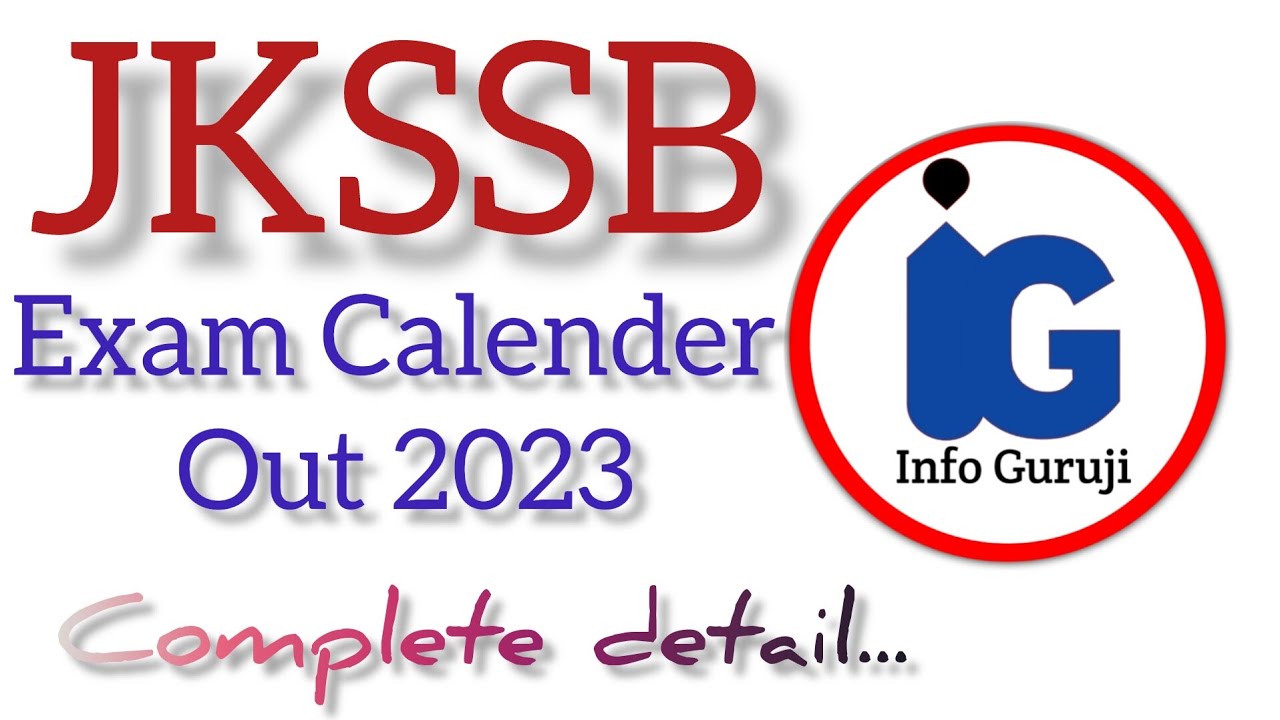 JKSSB Exam Calendar 2023 out | JKSSB exam date announced 2023 | jkssb ...