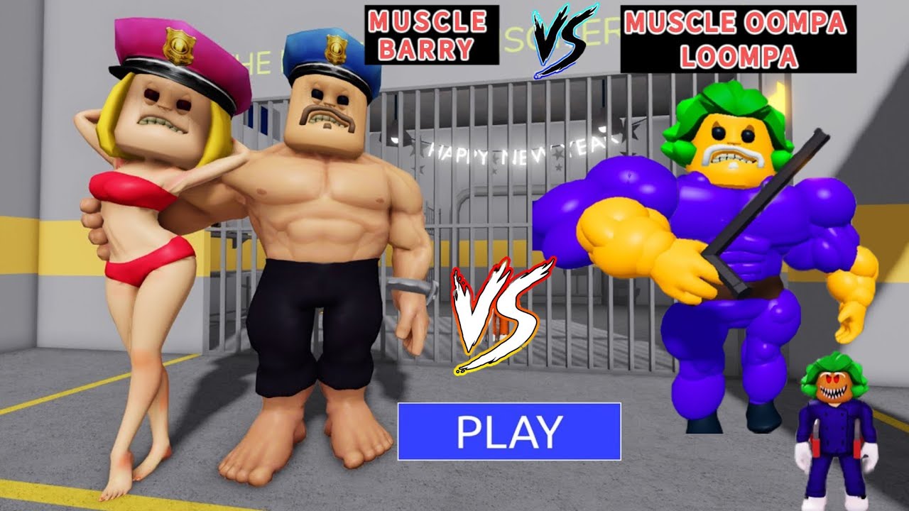 MUSCLE OOMPA LOOMPA Vs MUSCLE BARRY In BARRY'S PRISON RUN!(obby) ROBLOX GAMEPLAY WALKTROUGH(# ...