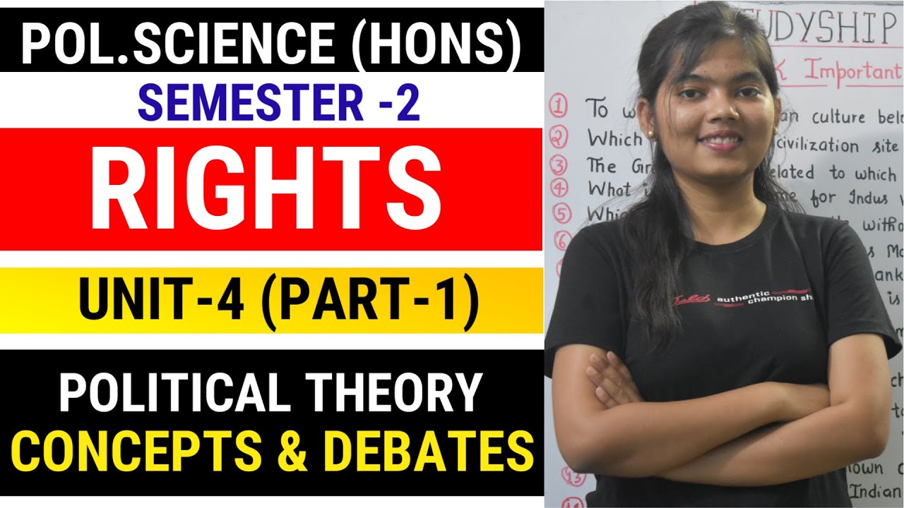 RIGHTS (PART-1) UNIT-4 | BA HONS POL.SCIENCE | SEMESTER 2 | | STUDYSHIP ...