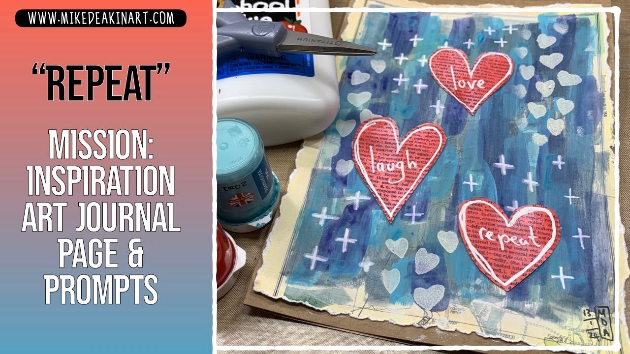 "Repeat" - Art Journal Page for WK#02 Mission:Inspiration Art Challenge ...