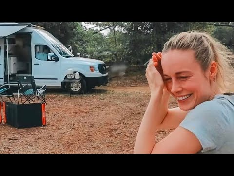 Brie Larson Sees Her Van for the First Time #VanLife