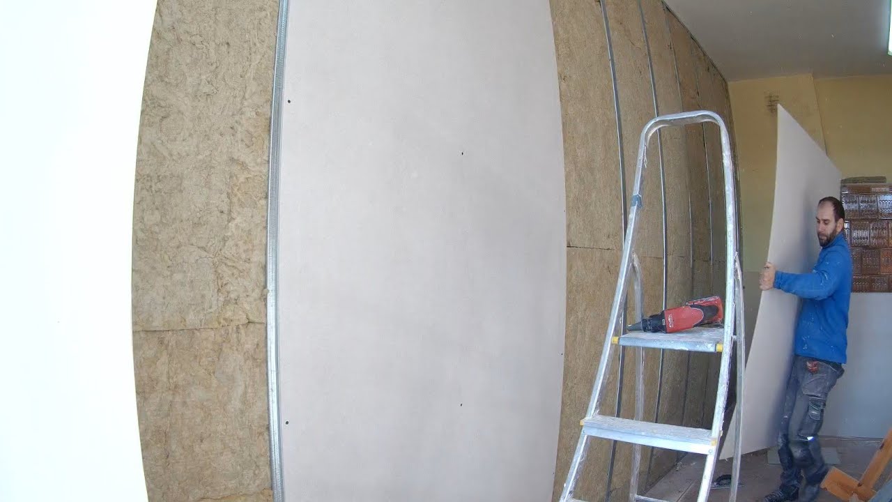 Ściana działowa z GK , wełna + podwójne płytowanie w 8 min. - YouTube