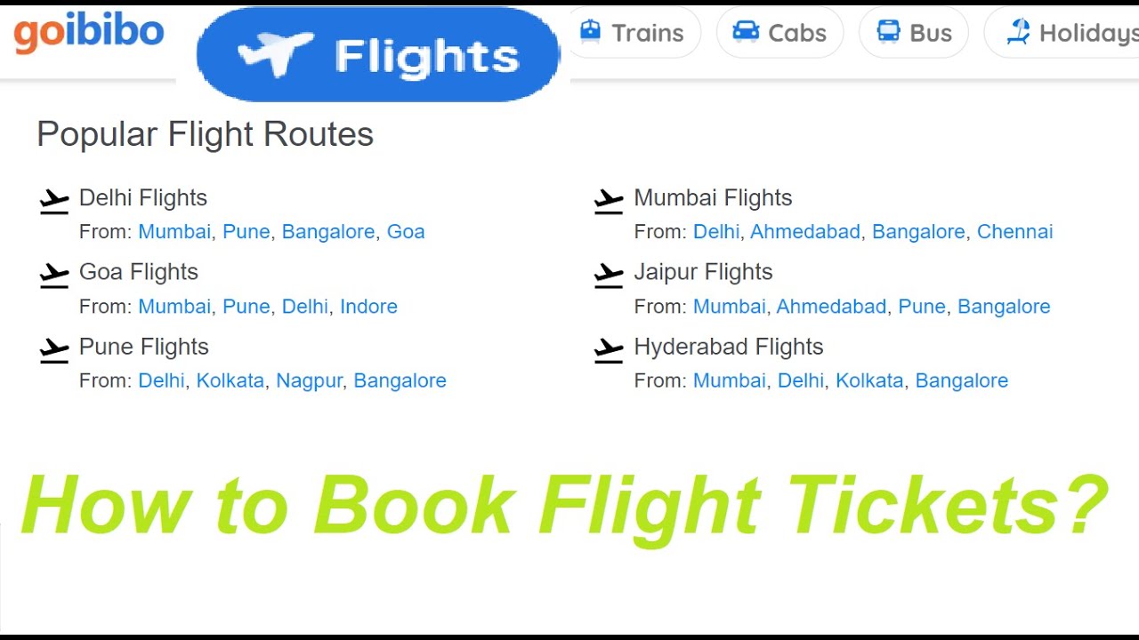 How to Book Flight tickets Full detailed Tutorial in English - YouTube