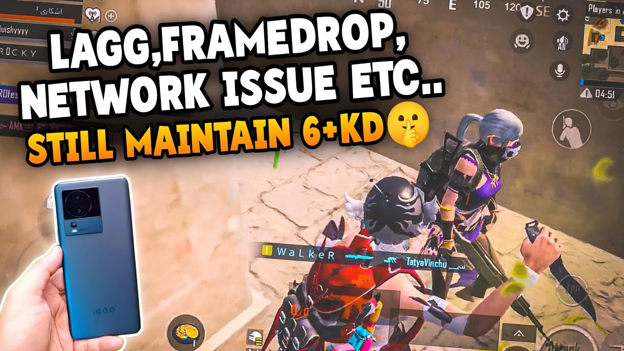 Lagg, Network Issue, Framedrop Etc..😵 STILL MAINTAIN 6+KD🗿 IN IQOO NEO ...
