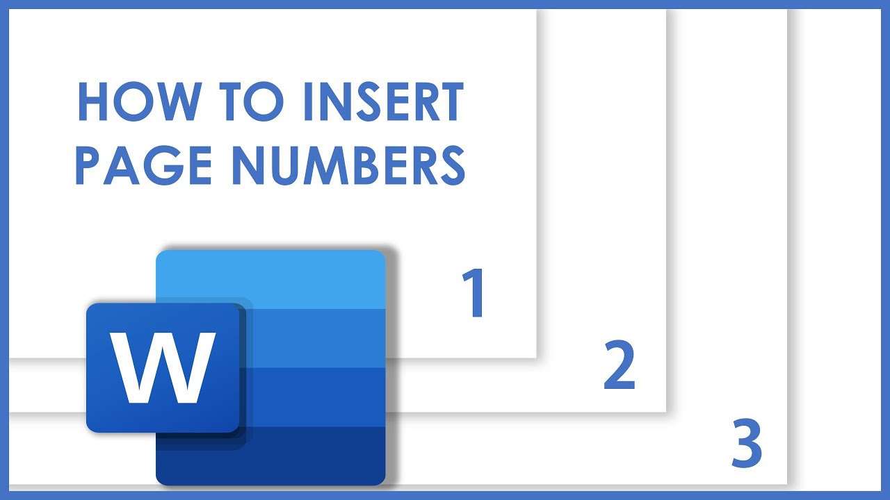 How to insert page numbers in Microsoft Office Word - YouTube
