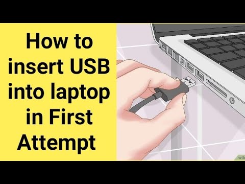 How to connect USB into laptop in first attempt - YouTube