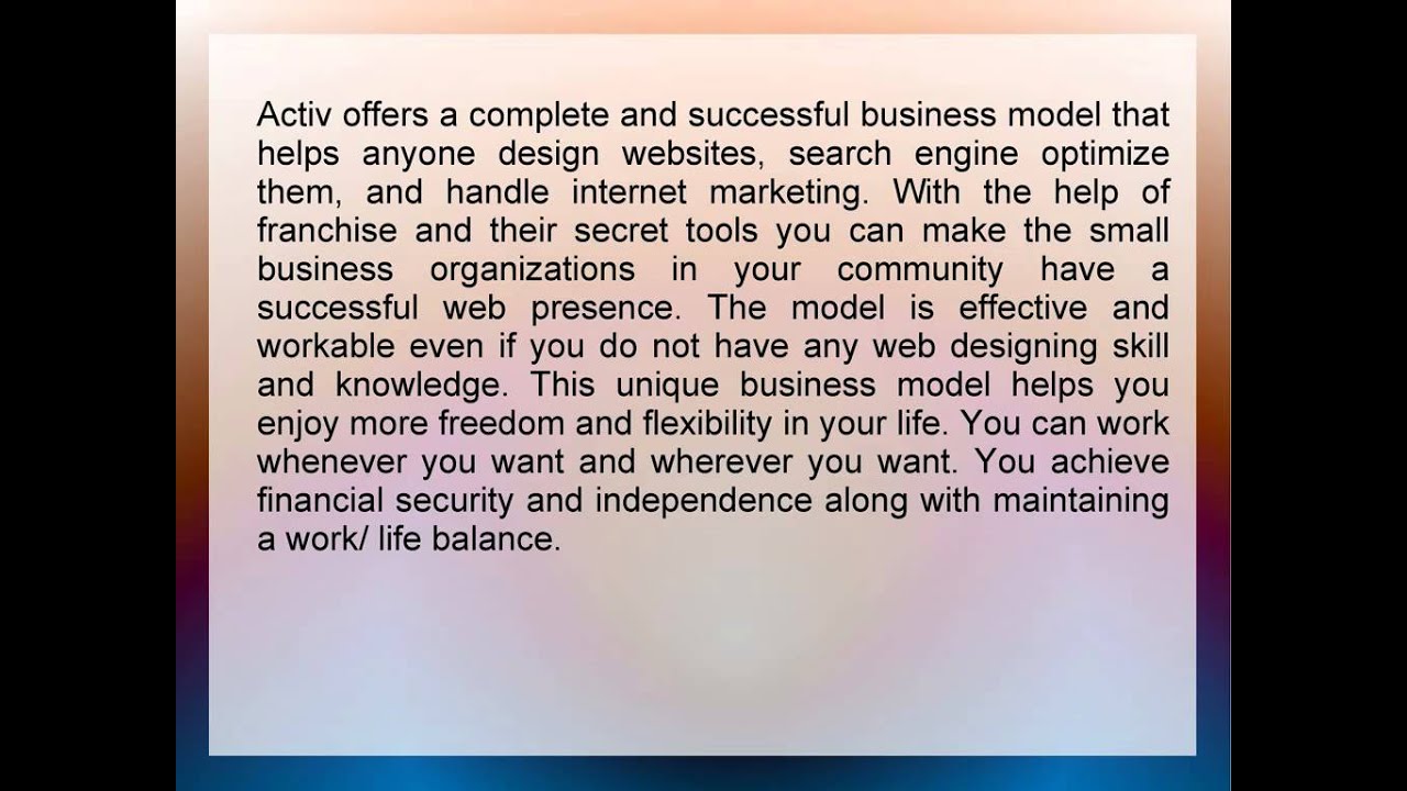 Active Web Design Franchise Helps To Increase Your Earning Potential ...