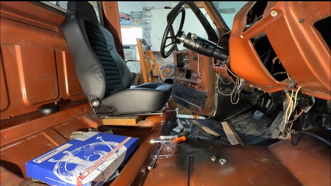 Making seat brackets and installing new steering column in the Big ...