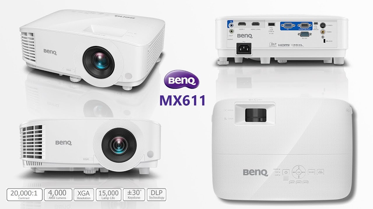 BenQ Projector MX611 4000 Lumens XGA - YouTube