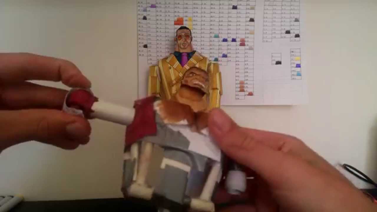 Paper Action Figures - WIP - One Piece 3 Admirals - YouTube