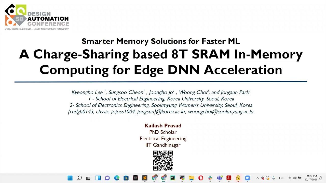 DAC YF Presentation - A Charge-Sharing based 8T SRAM In-Memory Computing for Edge DNN ...