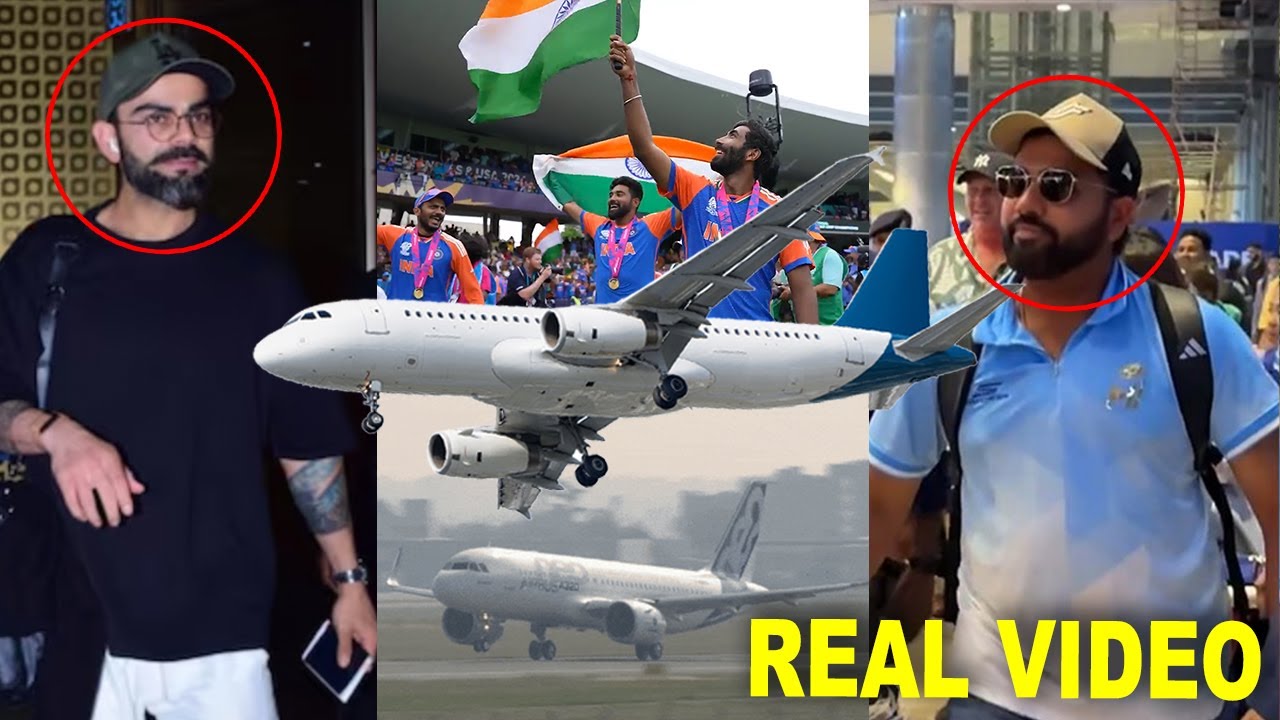 "CHAMPION" Team India returning Home after Won Trophy 2024 in ...