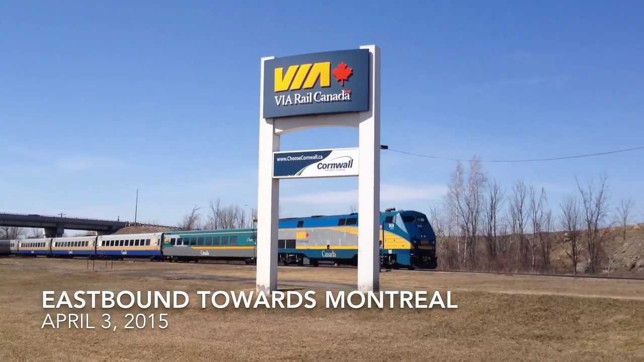 VIA Rail train # 62 at Cornwall Ontario on Good Friday April 3, 2015 ...