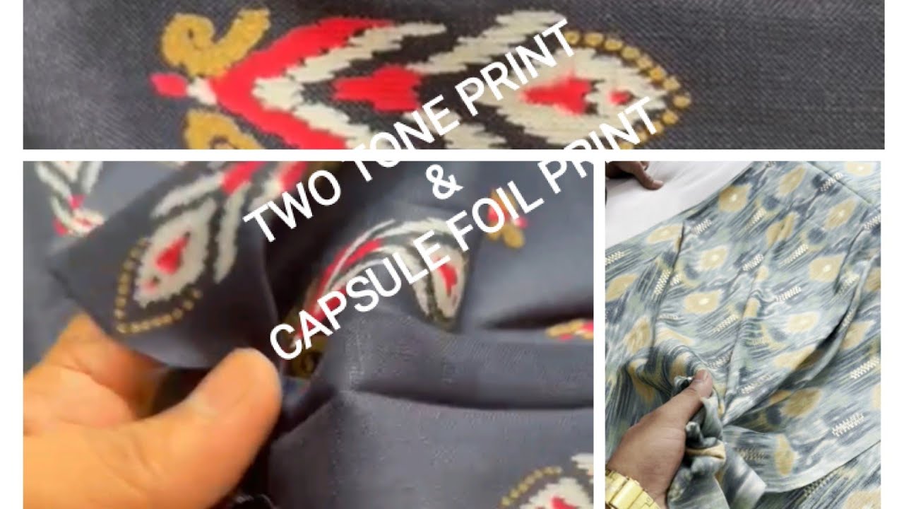 two tone print fabric!! capsule foil print fabric - YouTube