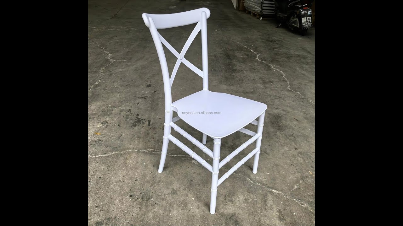 Looking for durable and chic chairs?White PP plastic cross back ...